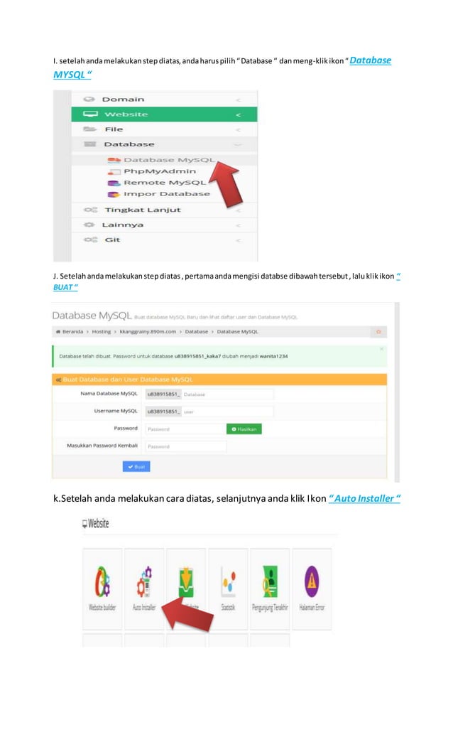 Langkah langkah membuat hostinger | PDF