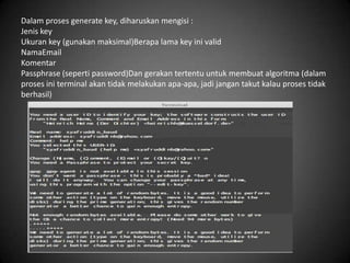 Langkah–langkah membuat public key & private | PPTX
