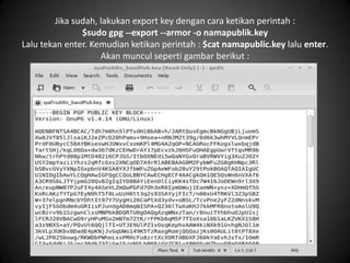 Langkah–langkah membuat public key & private | PPTX