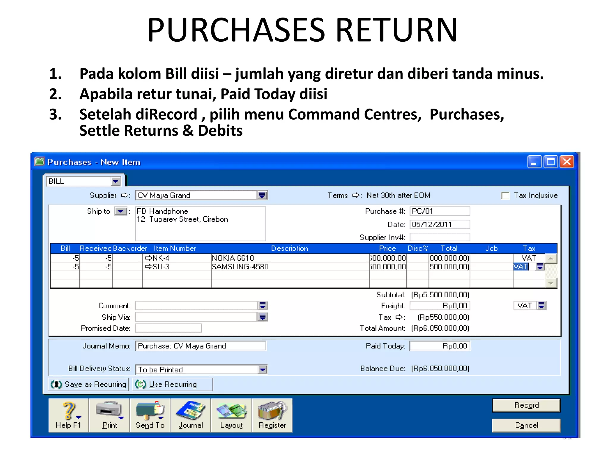 Langkah-langkah Menjalankan Aplikasi MYOB | PPTX