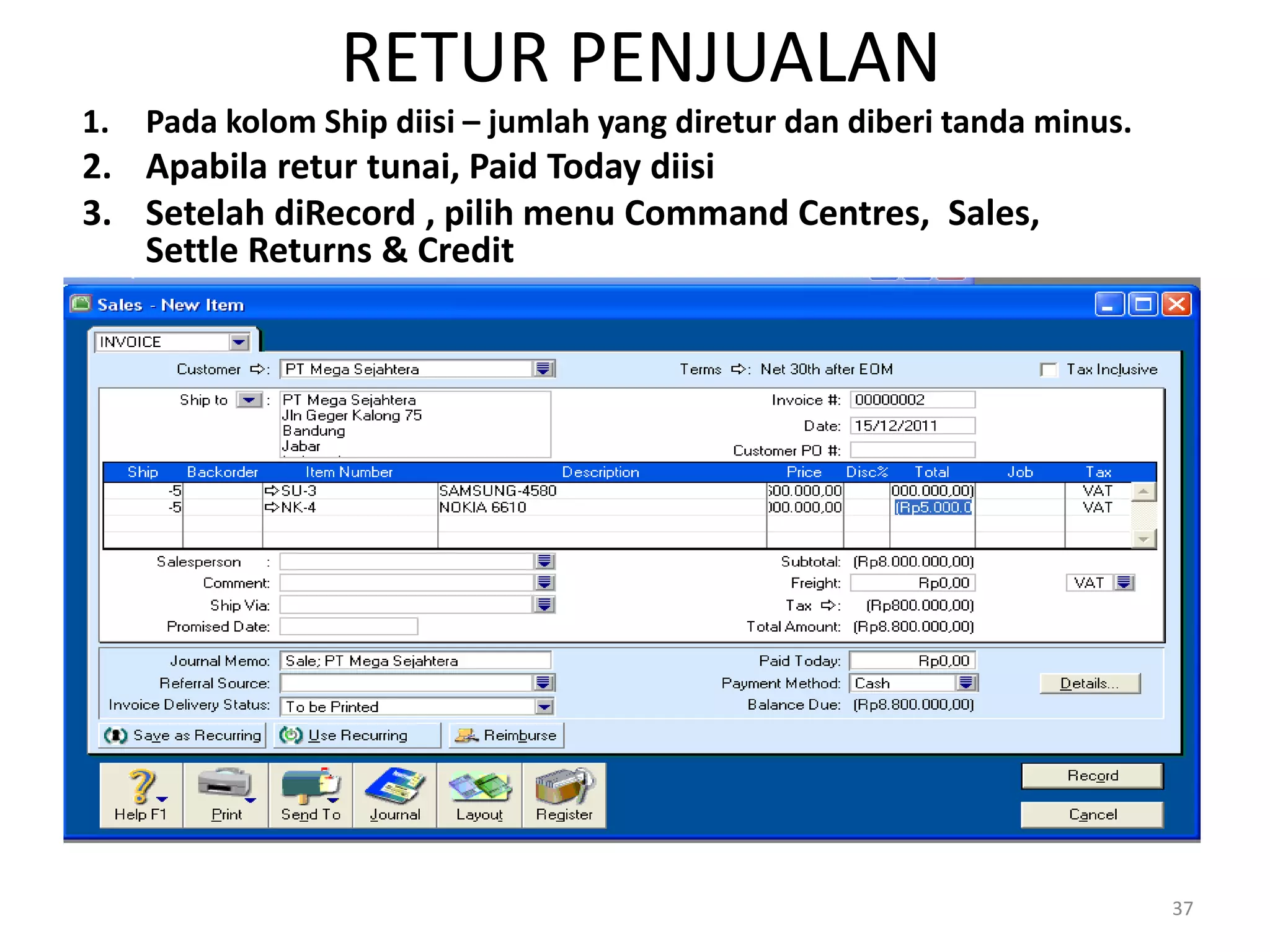 Langkah-langkah Menjalankan Aplikasi MYOB | PPTX