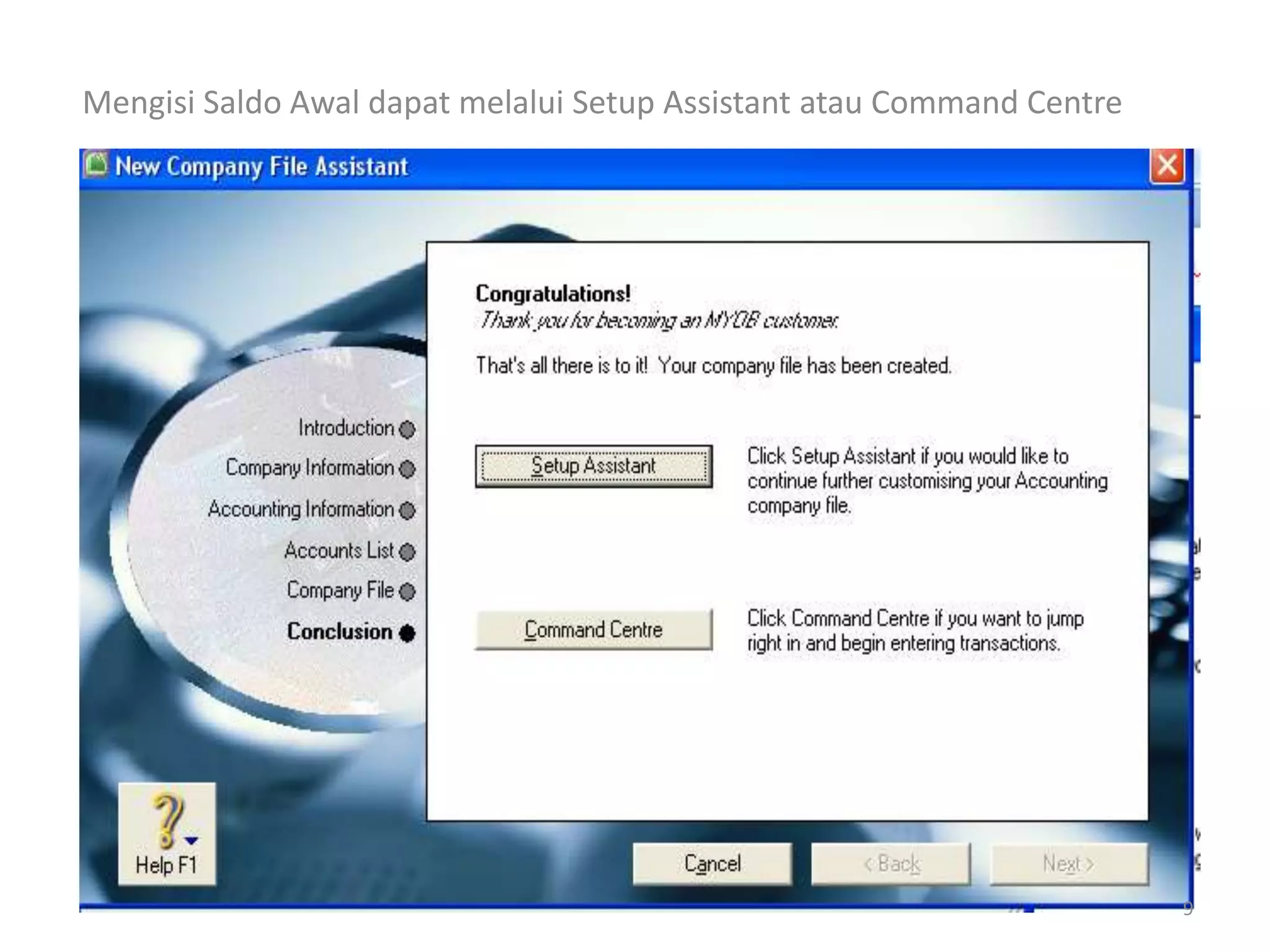 Langkah-langkah Menjalankan Aplikasi MYOB | PPTX