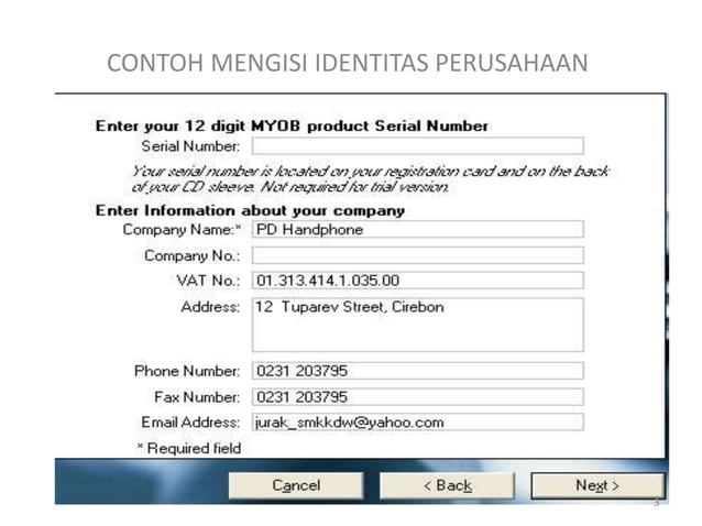 Langkah-langkah Menjalankan Aplikasi MYOB | PPTX