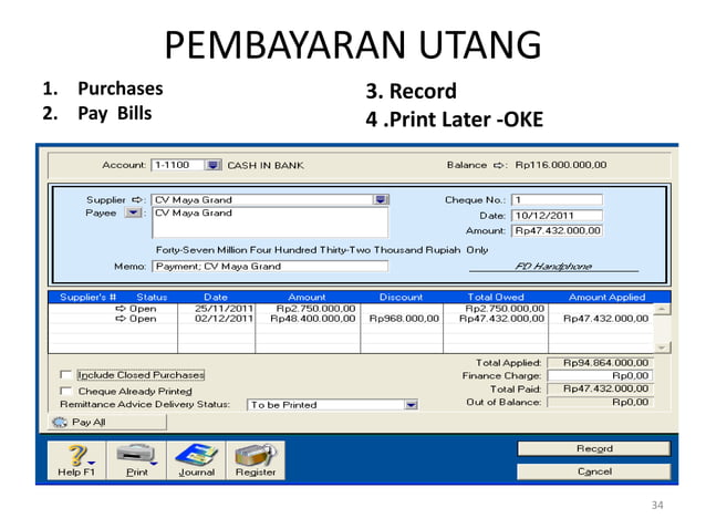 Langkah-langkah Menjalankan Aplikasi MYOB | PPTX