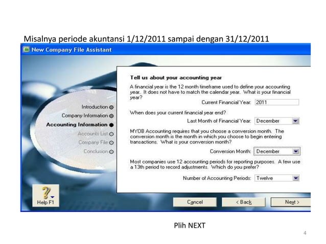 Langkah-langkah Menjalankan Aplikasi MYOB | PPTX
