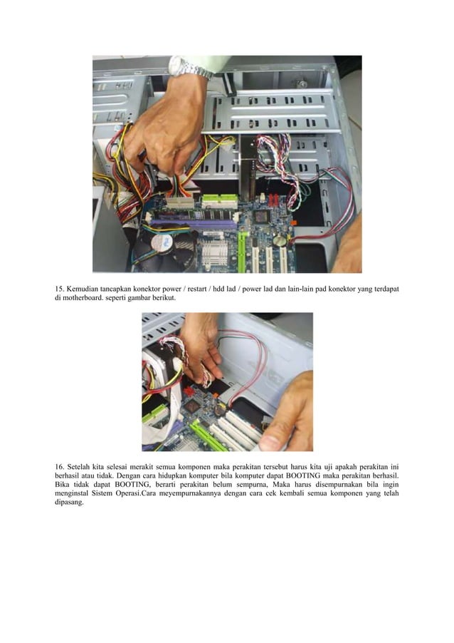 Langkah langkah merakit pc beserta gambarnya | DOCX