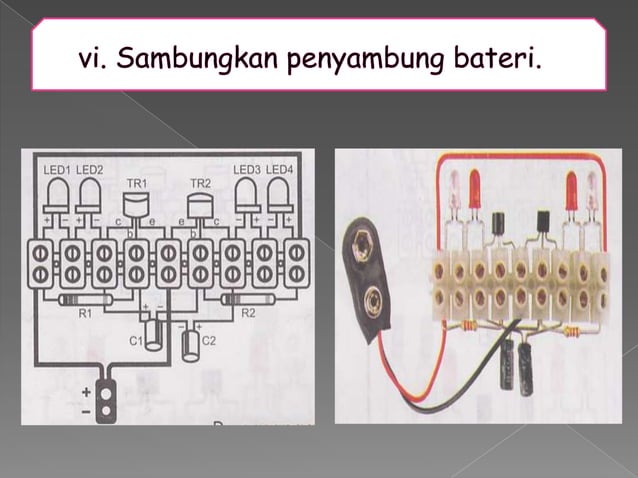 Langkah memasang komponen pada litar projek | PPTX