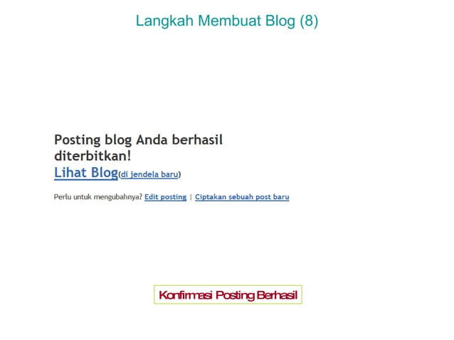 Langkah Membuat Blogspot | PPT