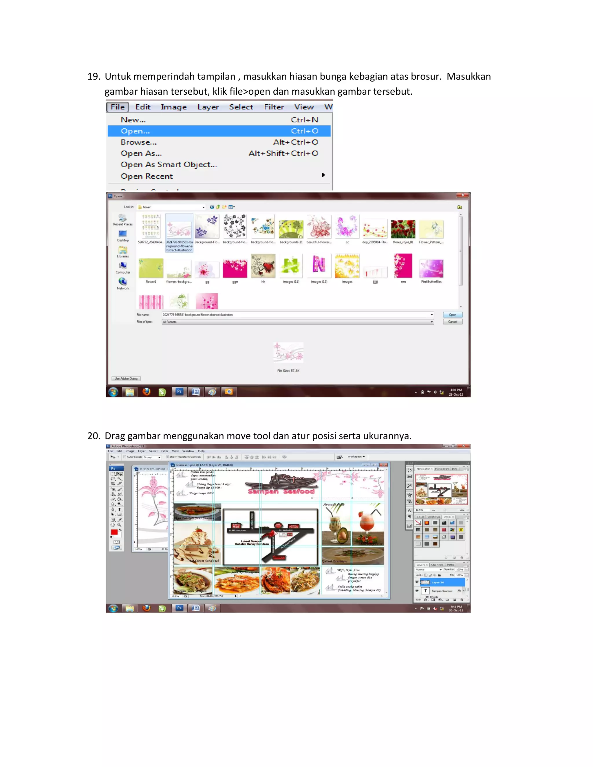Langkah membuat brosur by nilam sari | PDF