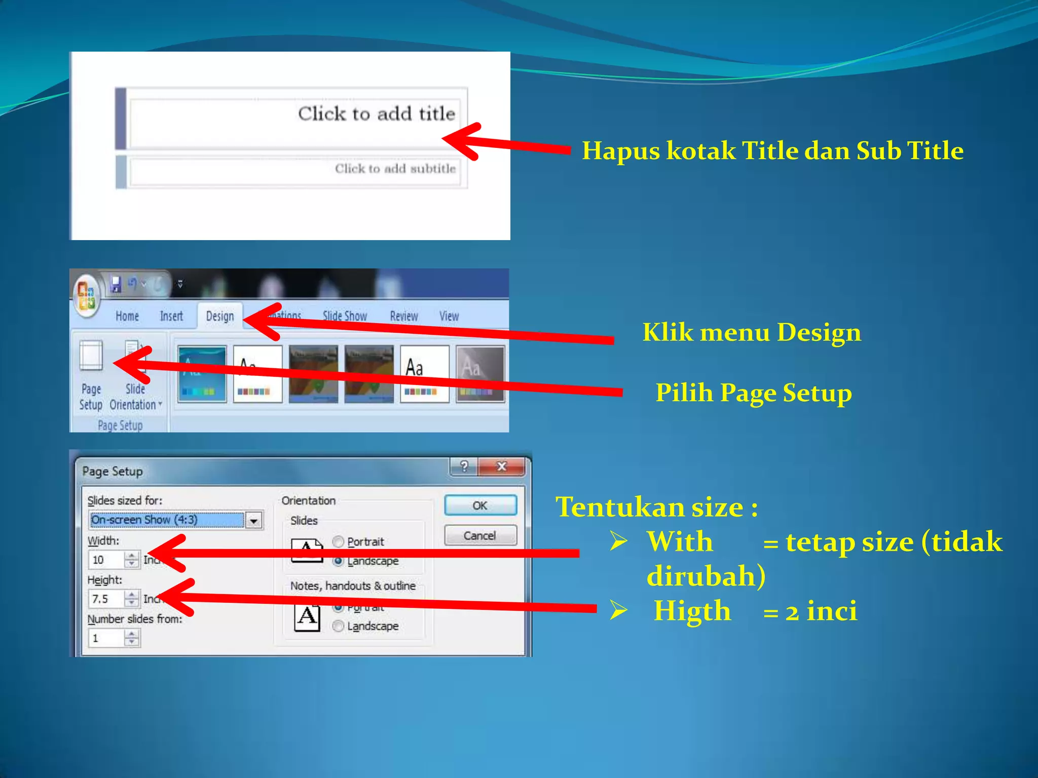 Langkah membuat gambar untuk header | PPTX