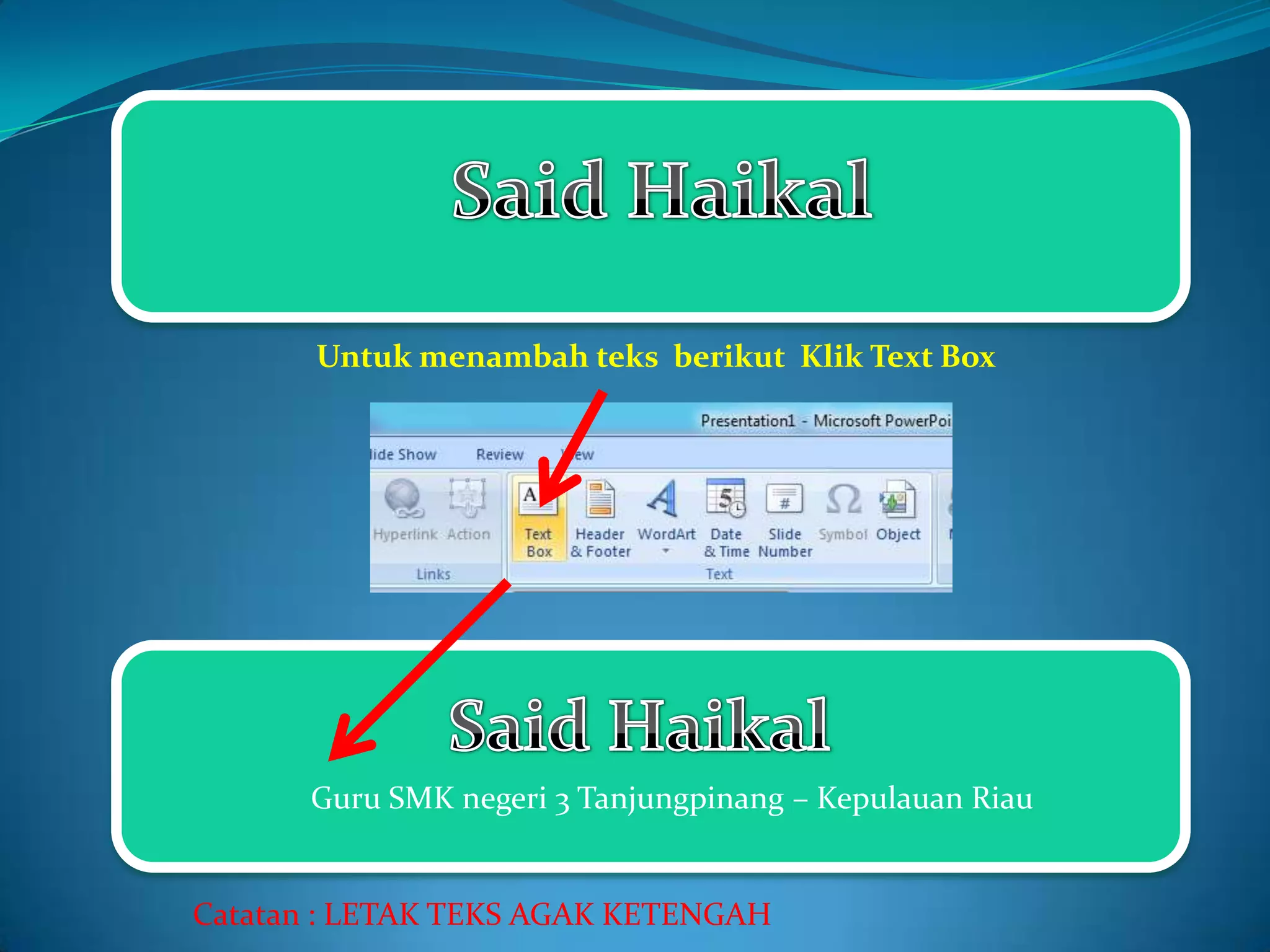 Langkah membuat gambar untuk header | PPTX