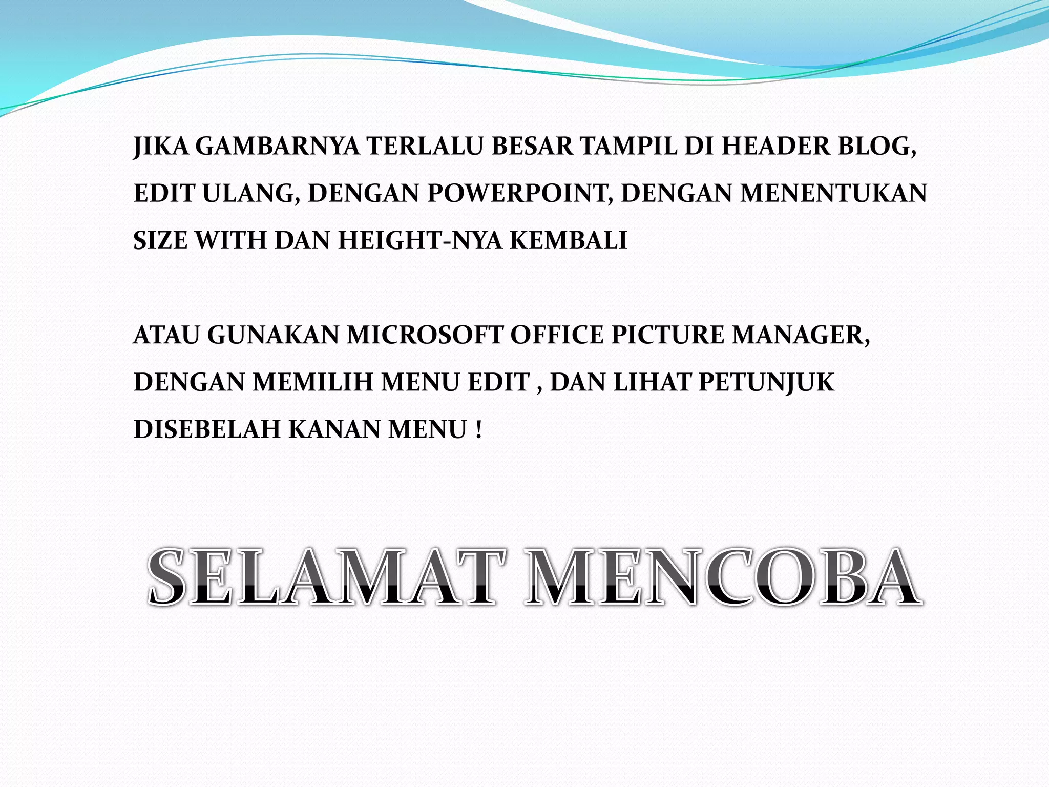 Langkah membuat gambar untuk header | PPTX