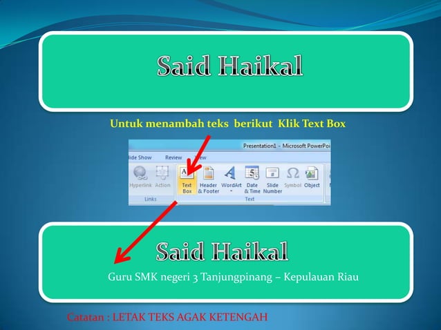 Langkah membuat gambar untuk header | PPTX