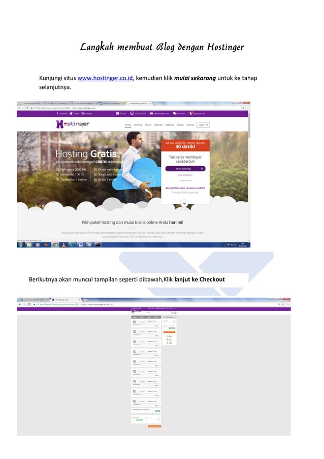 Langkah membuat hosting | PDF