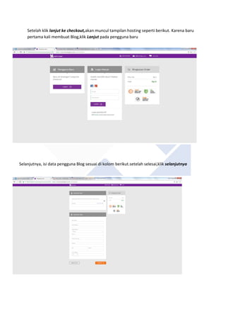 Langkah membuat hosting | PDF