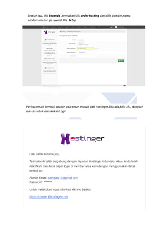 Langkah membuat hosting | PDF