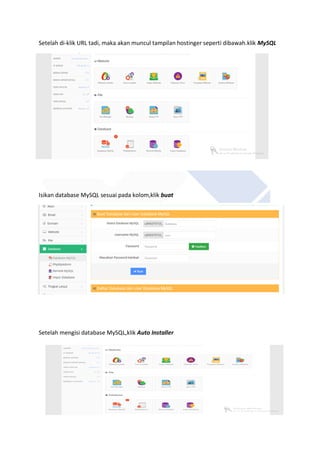 Langkah membuat hosting | PDF