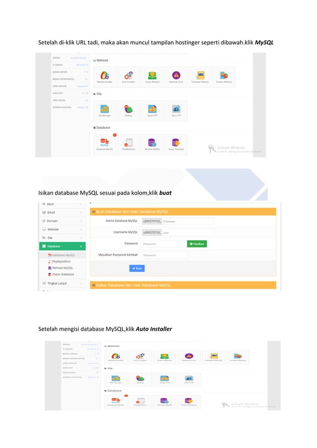 Langkah membuat hosting | PDF
