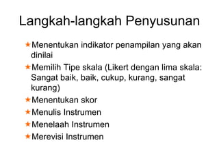 Langkah menyusun instrumen pengump data | PPTX