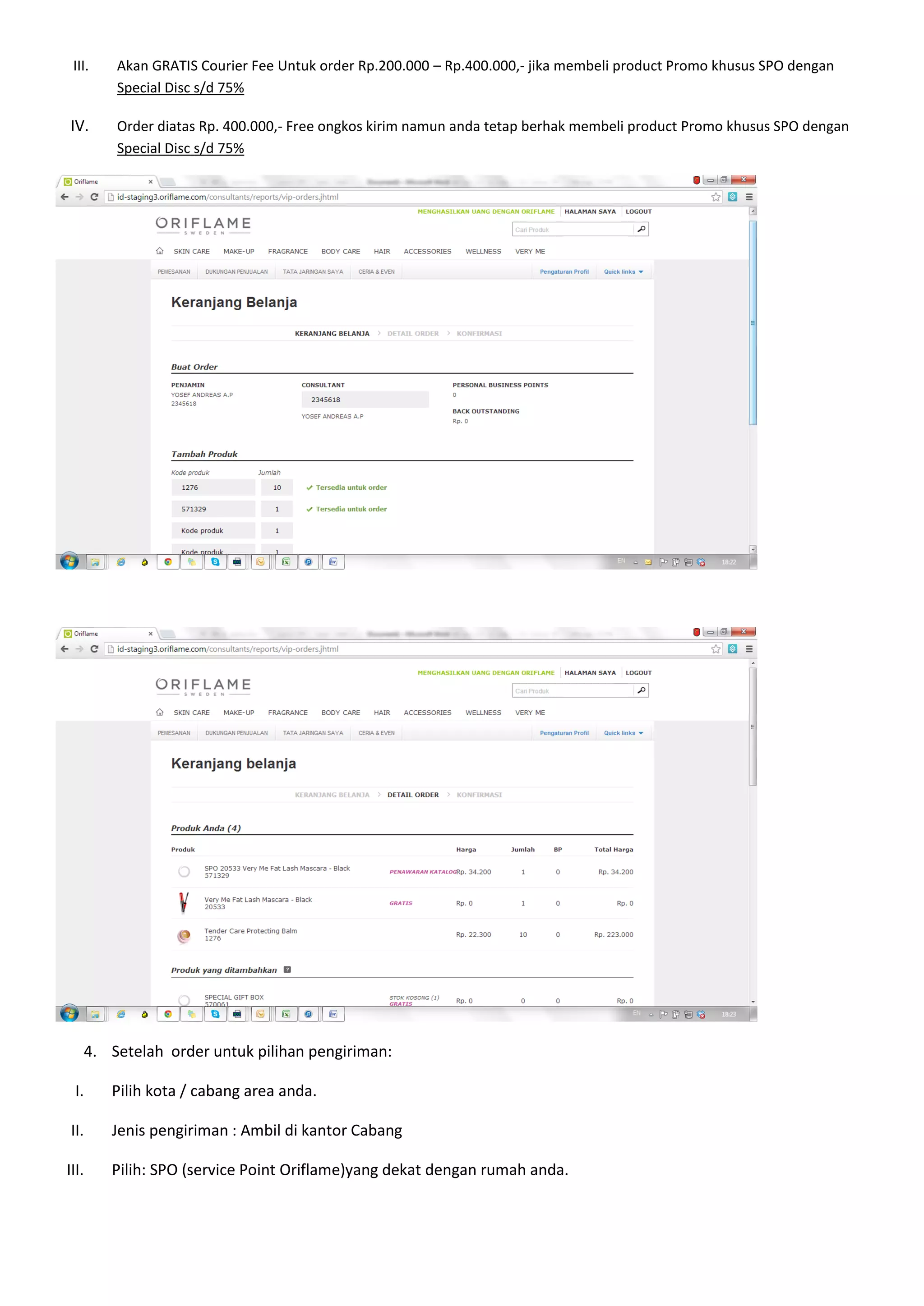 Langkah - langkah order melalui SPO | PDF