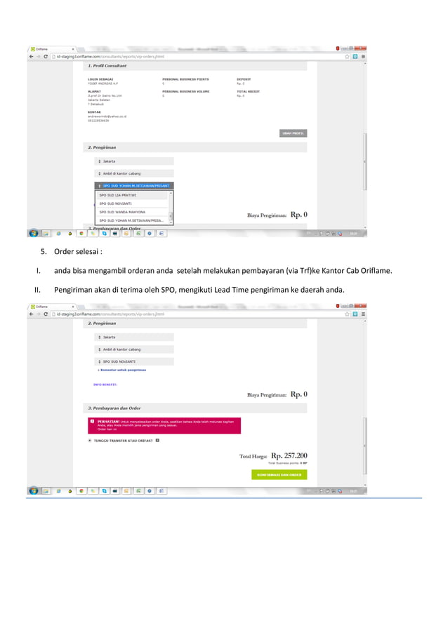 Langkah - langkah order melalui SPO | PDF