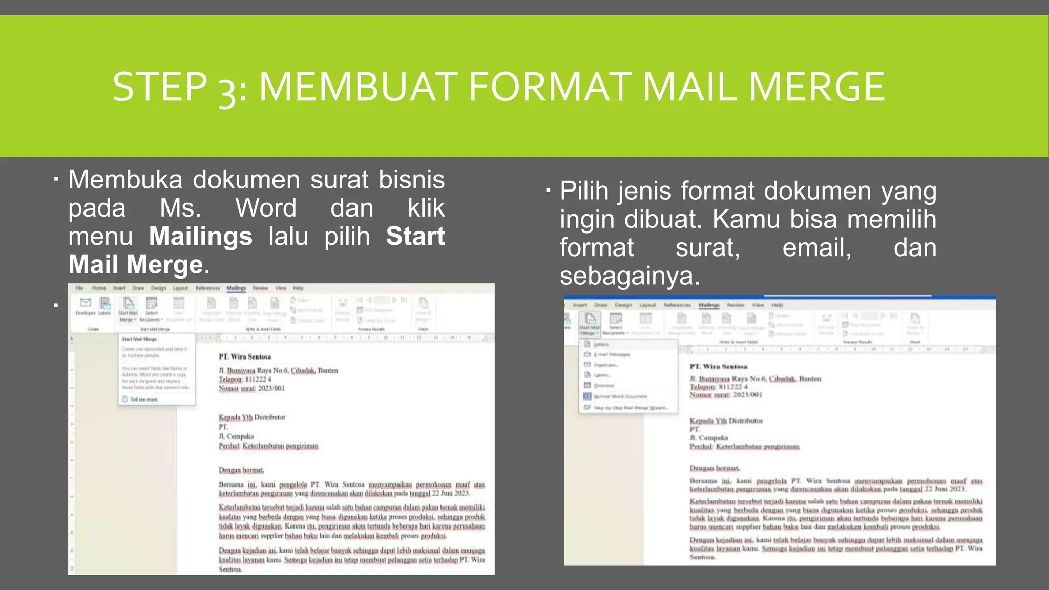 Langkah Pembuatan Mail Merge Untuk Memudahkan pembuatan mail merge.pptx
