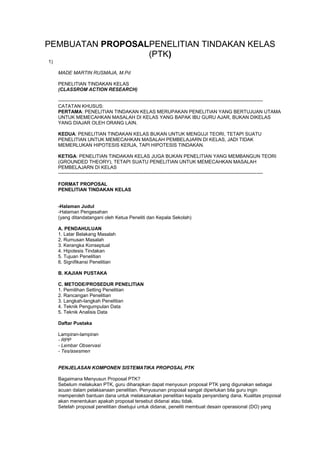 Langkah pembuatan ptk | PDF