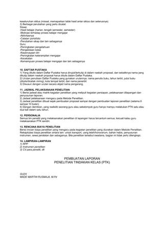 Langkah pembuatan ptk | PDF