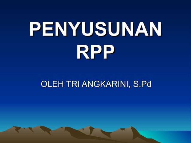 Langkah penyusunan rpp | PPT