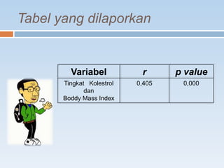 Langkah uji spearman | PPTX