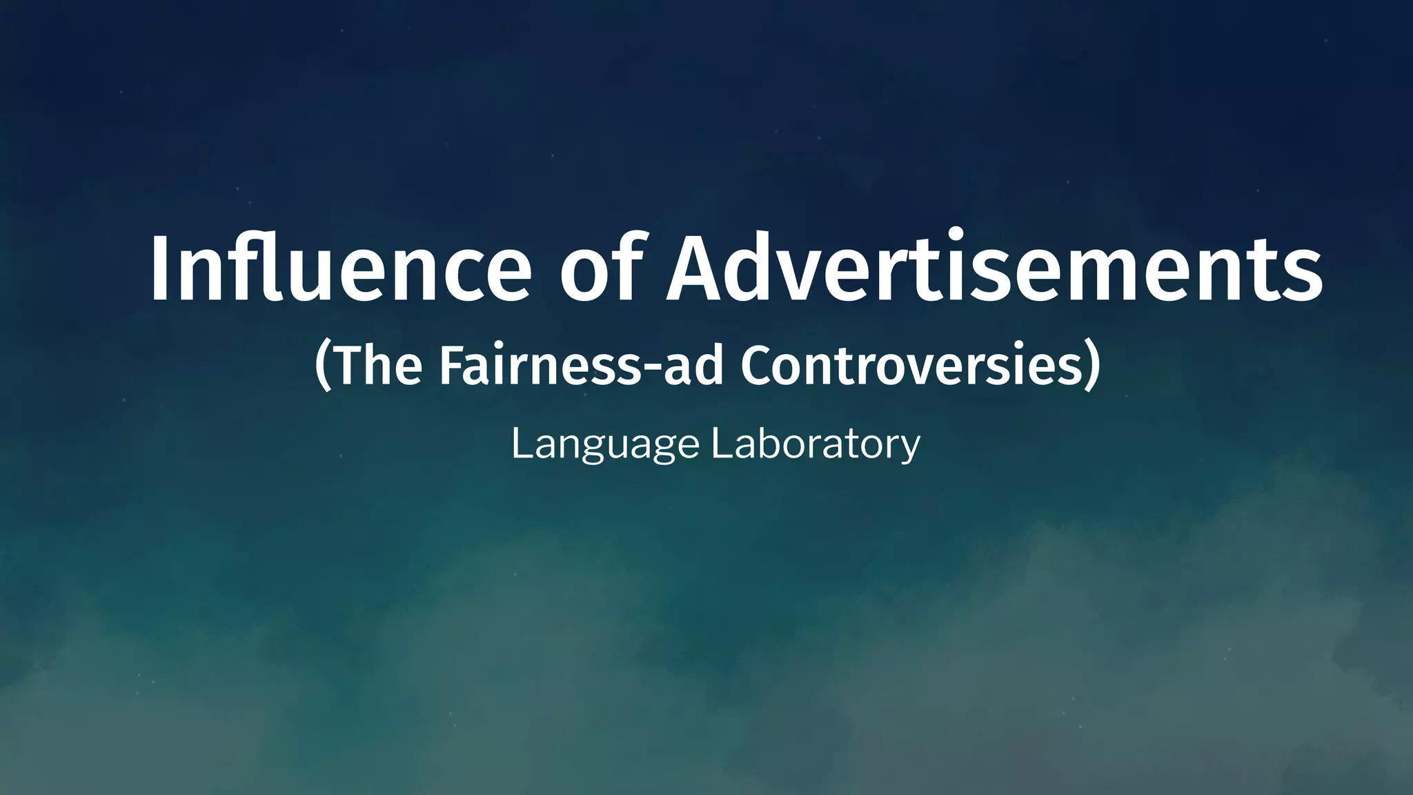 Influence of Advertisements | PPT