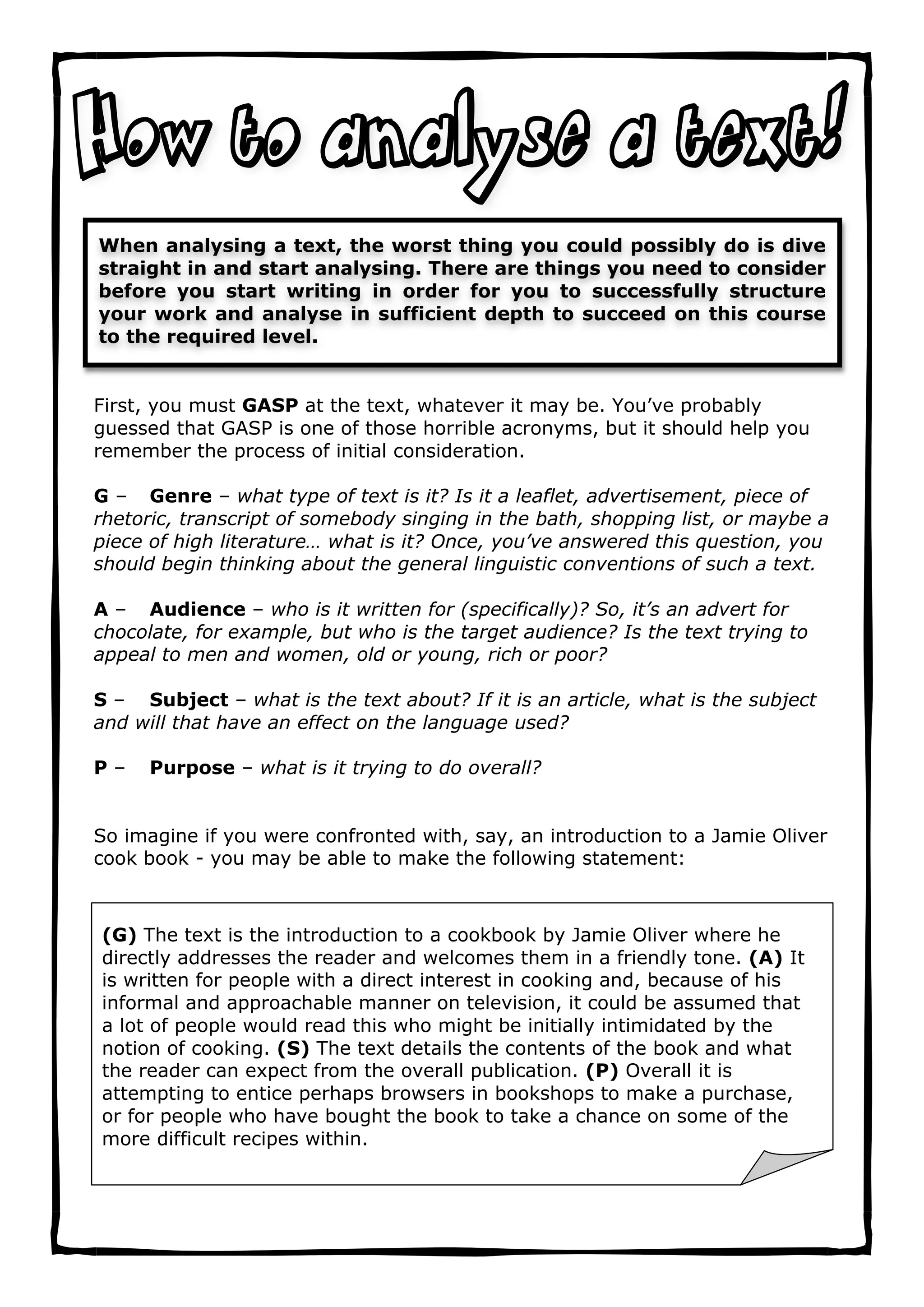 A-Level English Glossary | PDF
