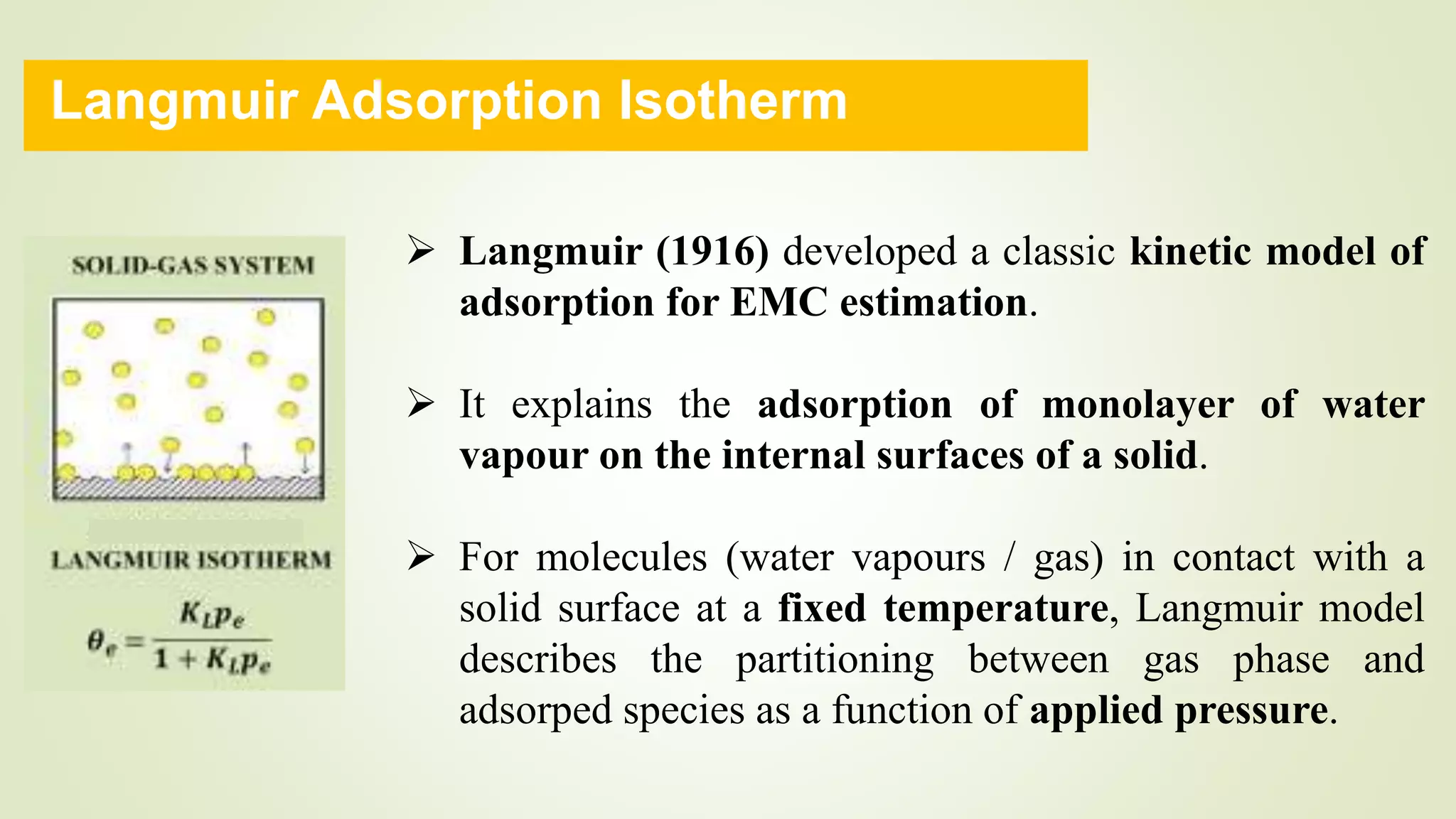 Langmuir Adsorption Isotherm | PPTX