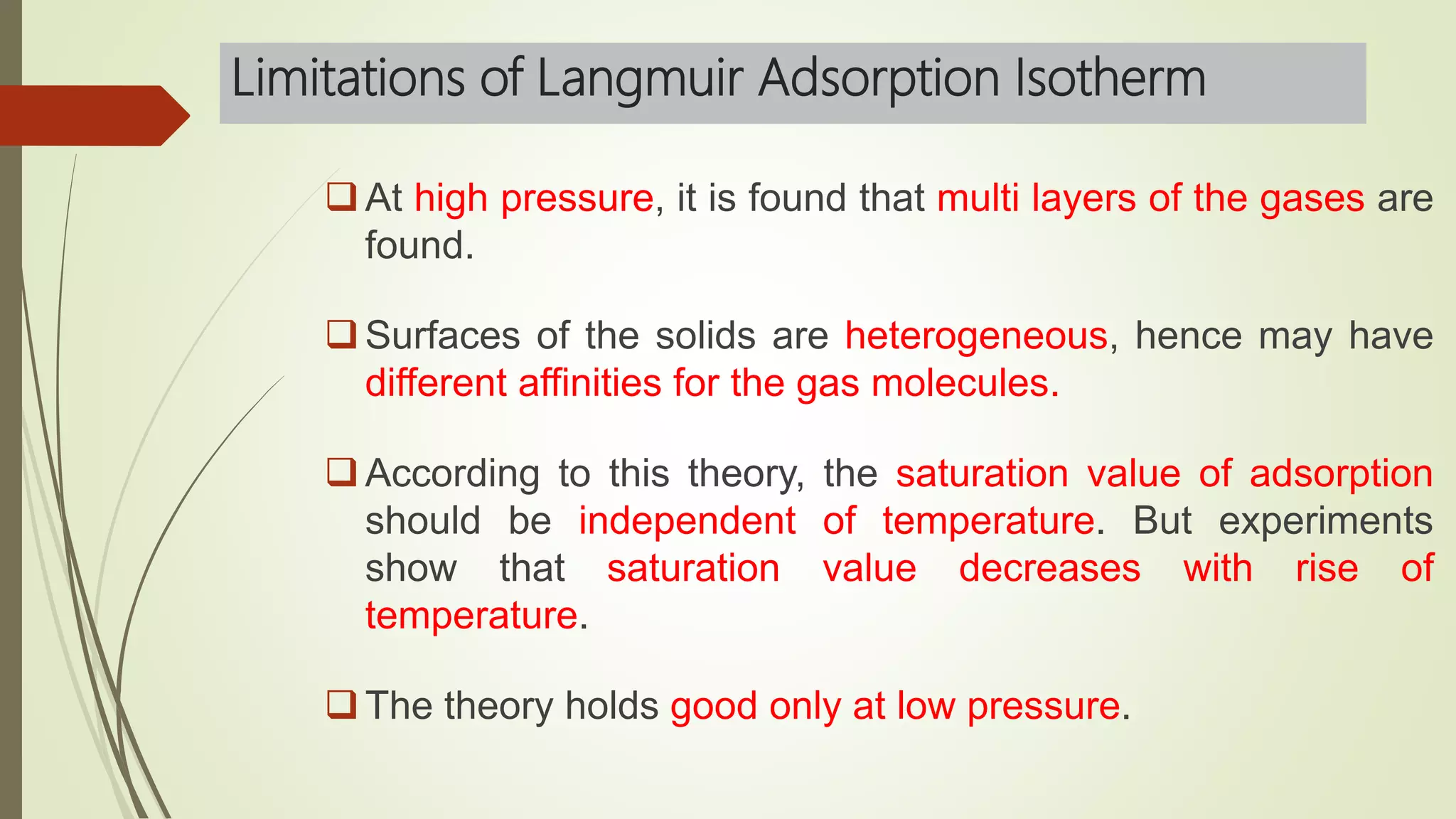 Langmuir Adsorption Isotherm | PPTX