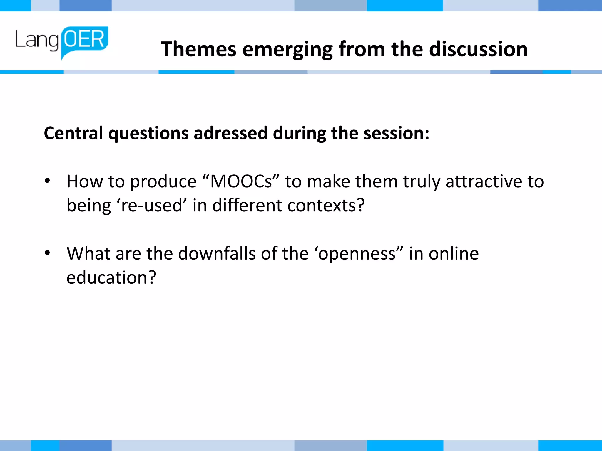 MOOCs for Language learning and Opportunities | PPTX | Online Education | Education