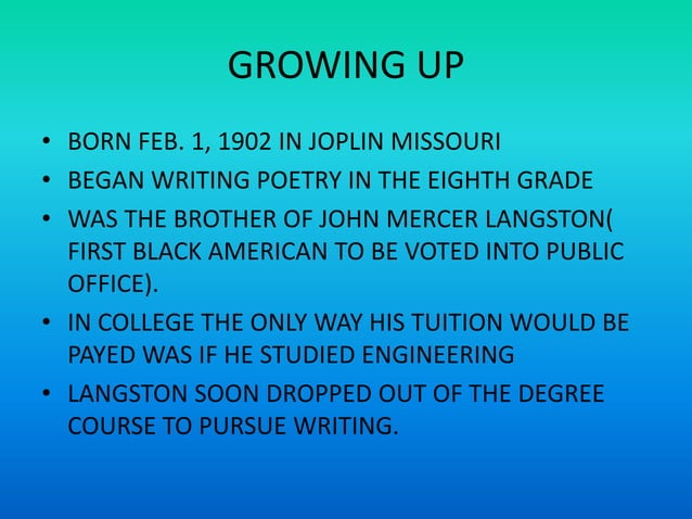 Langston%20 Hughes[1] | PPTX