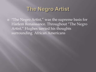 Langston hughes | PPTX