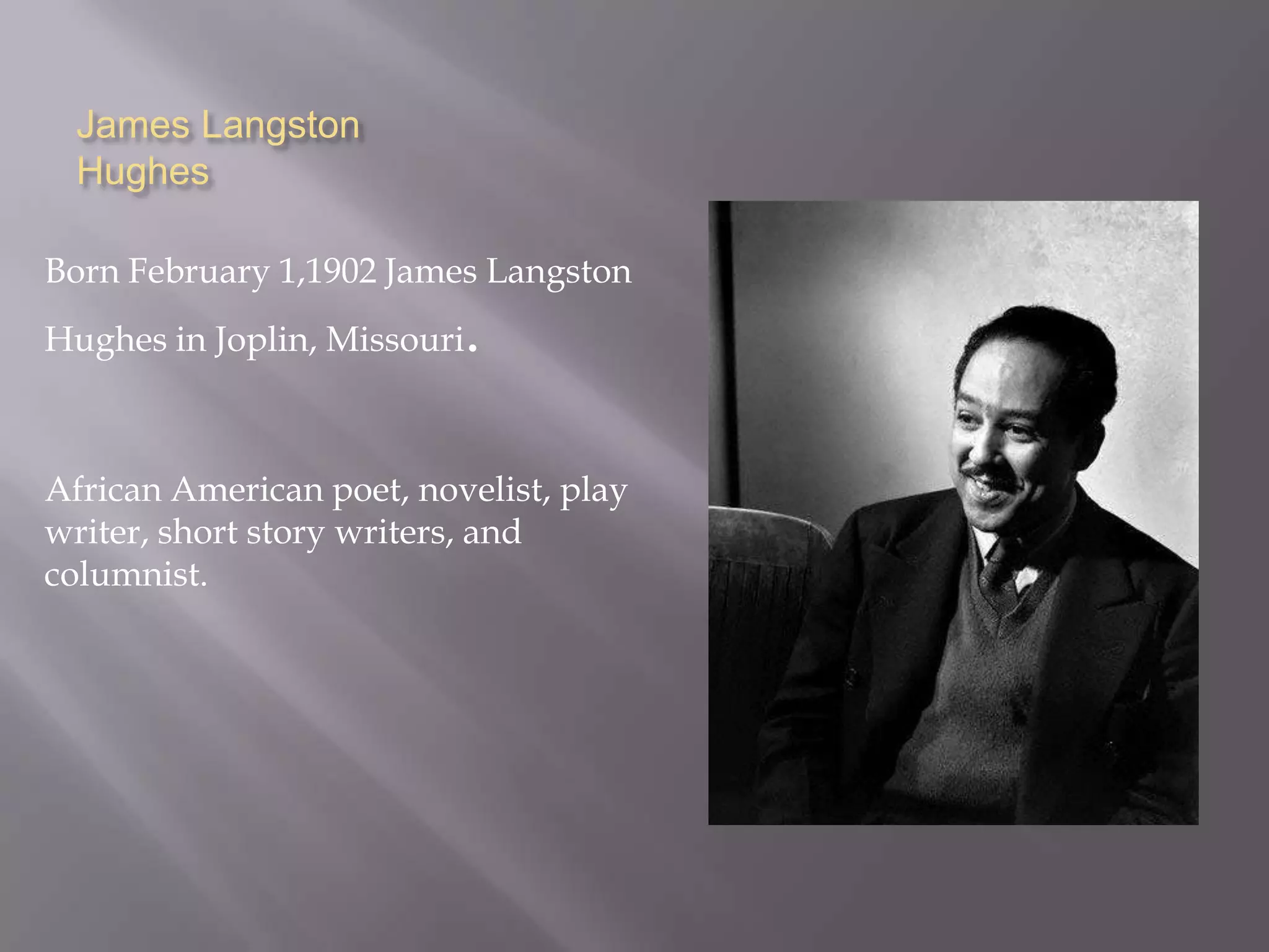 Langston hughes | PPTX