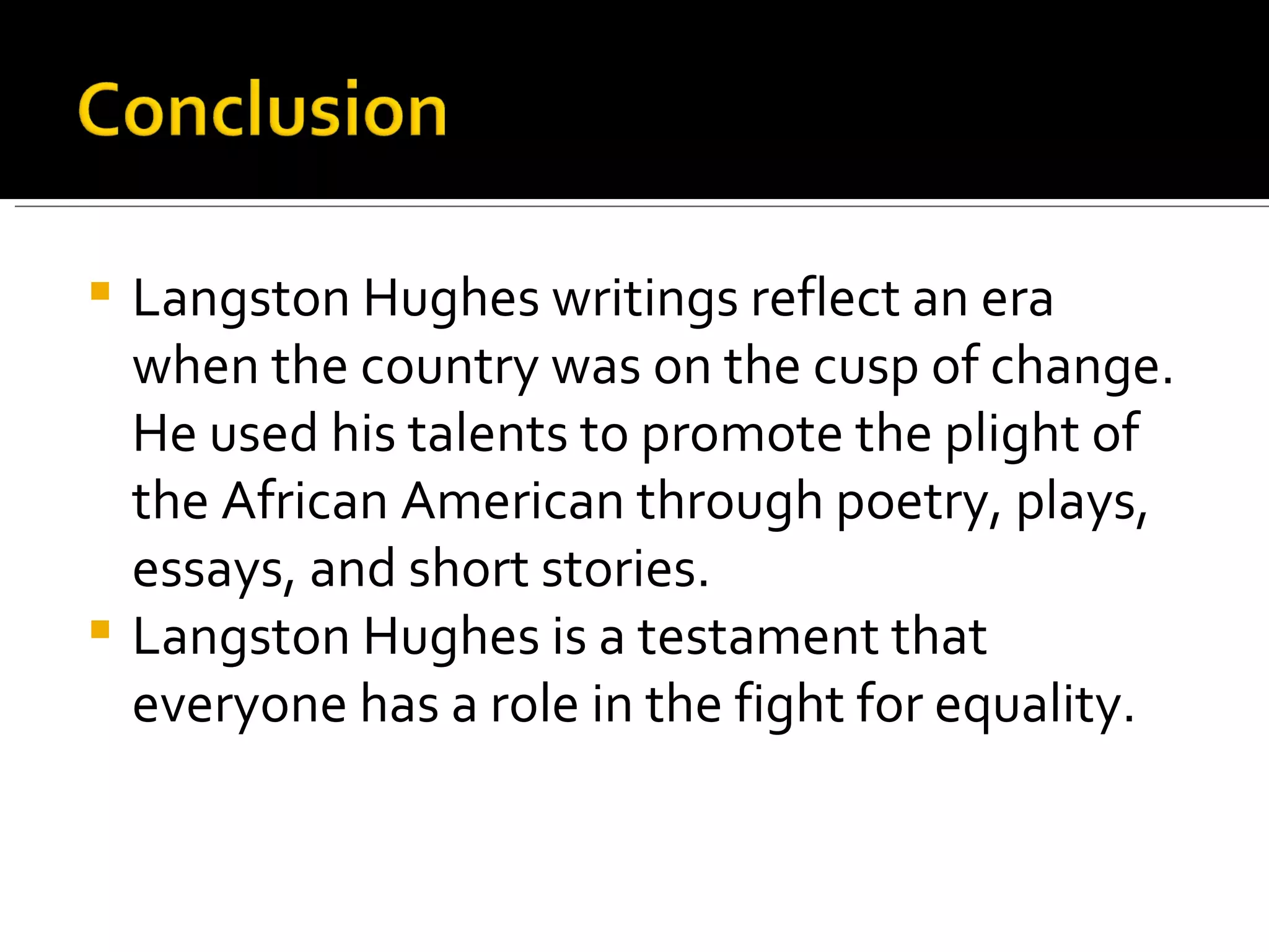 Langston hughes | PPT