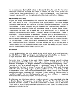 Langston hughes | DOCX