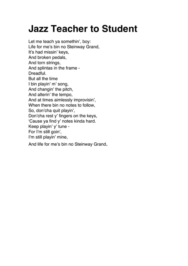 Langston Hughes Pastiche | PDF