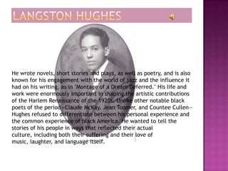 Langston Hughes Poetry Offer Insight To African American | PPT