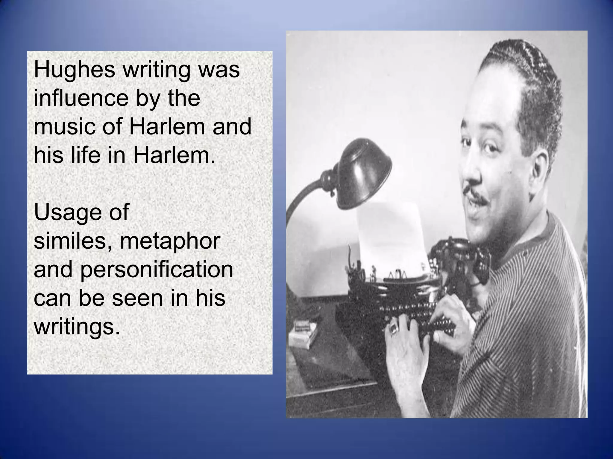 Langston Hughes slide show | PPTX