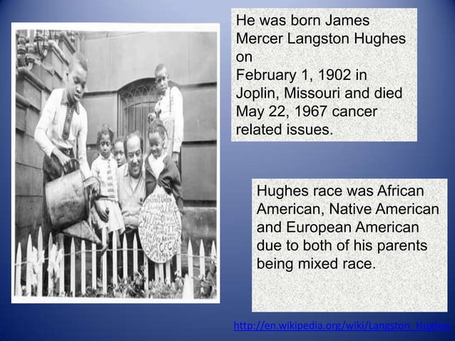 Langston Hughes slide show | PPTX