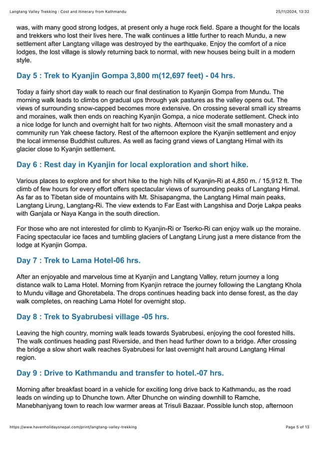 Langtang Valley Trekking : Cost and Itinerary from Kathmandu.pdf