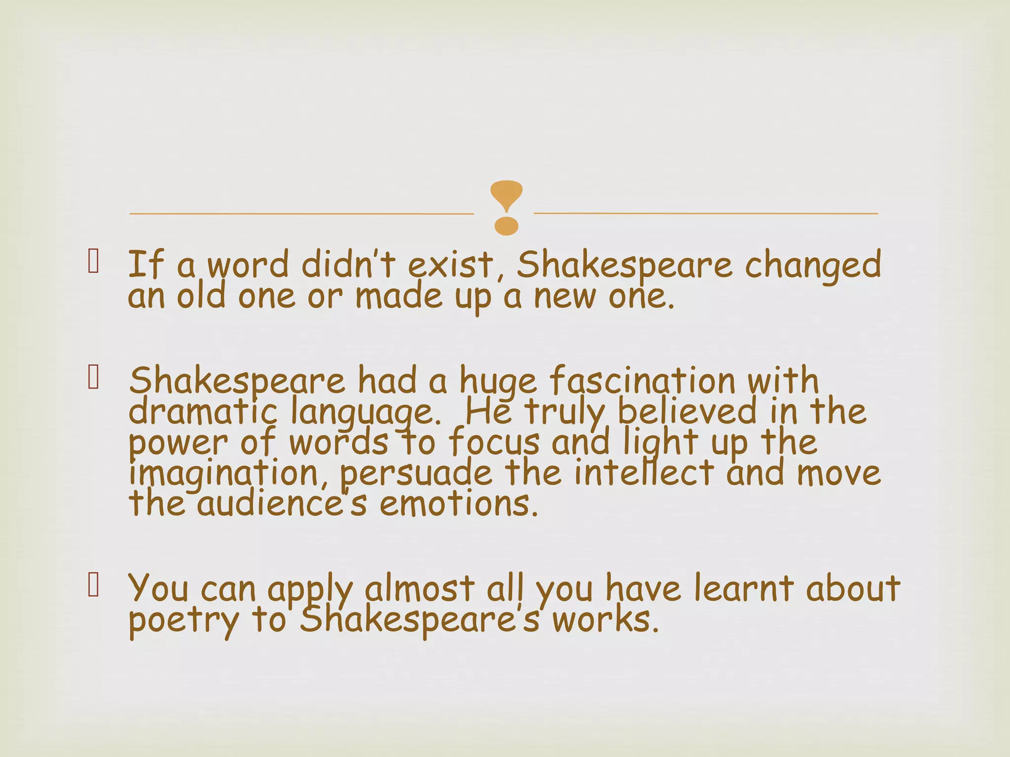 Introduction to Language: The Tempest | PPT