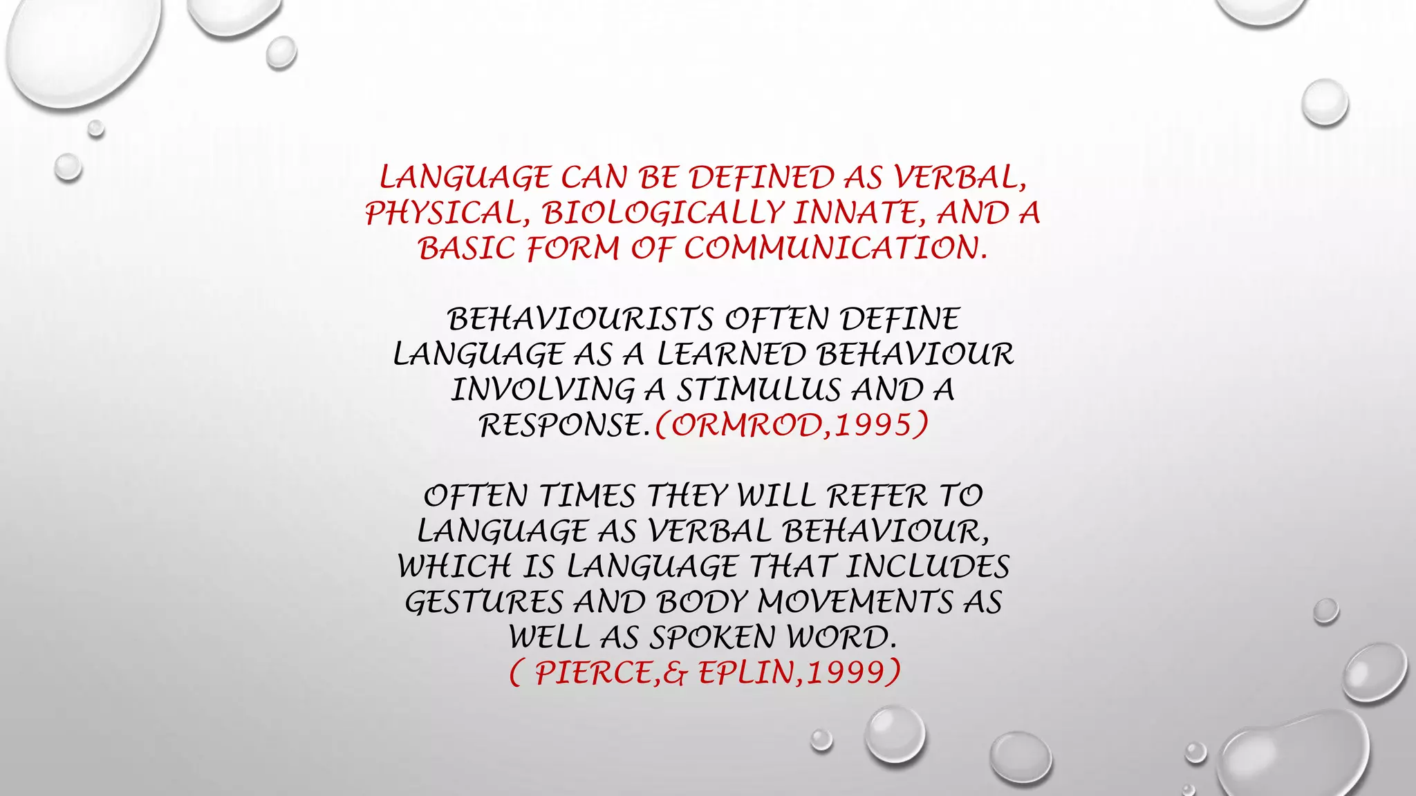 Language & Theories of language | PPTX