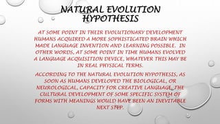 Language & Theories of language | PPTX