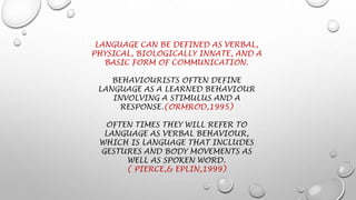 Language & Theories of language | PPTX