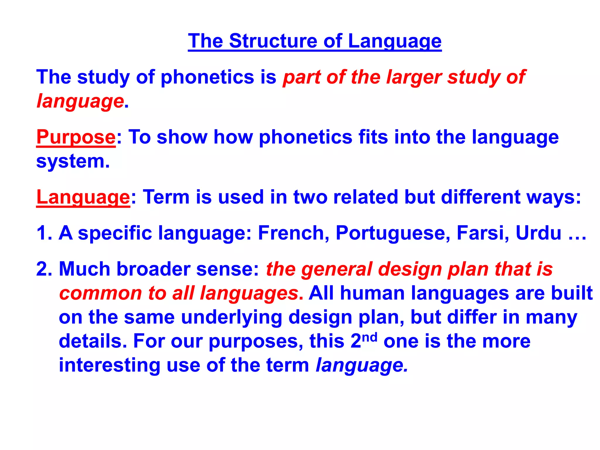 The structere of Language | PDF